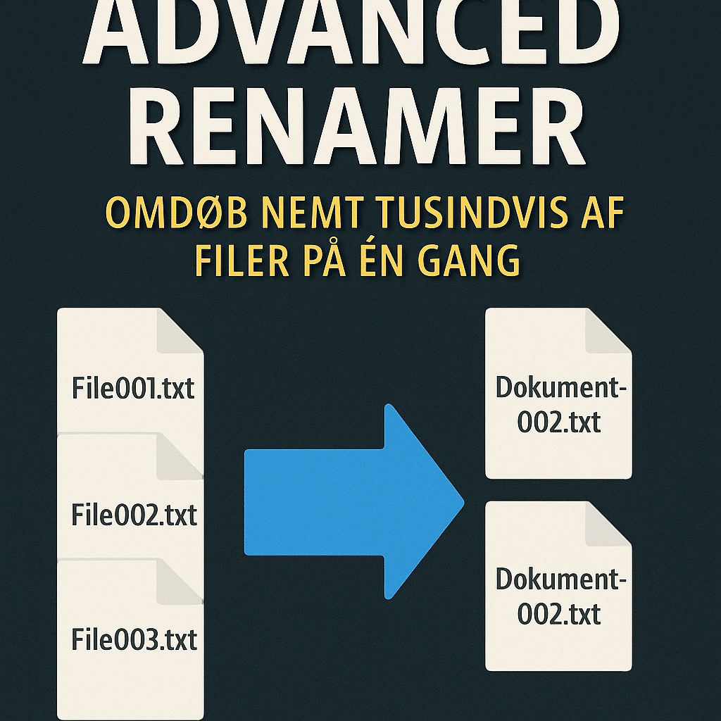 Advanced Renamer – Omdøb mange filer hurtigt og gratis