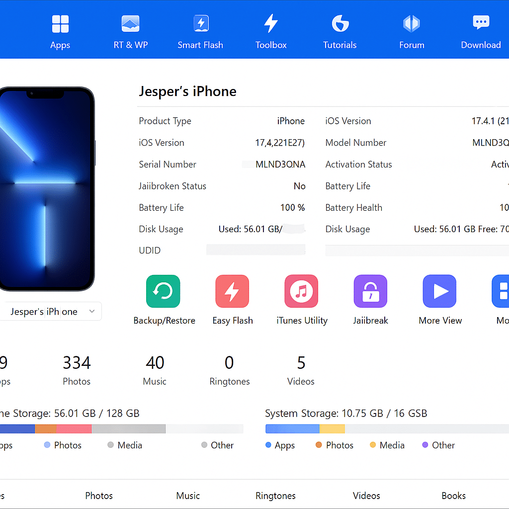 3uTools – Gratis alternativ til iTunes til Windows & Mac