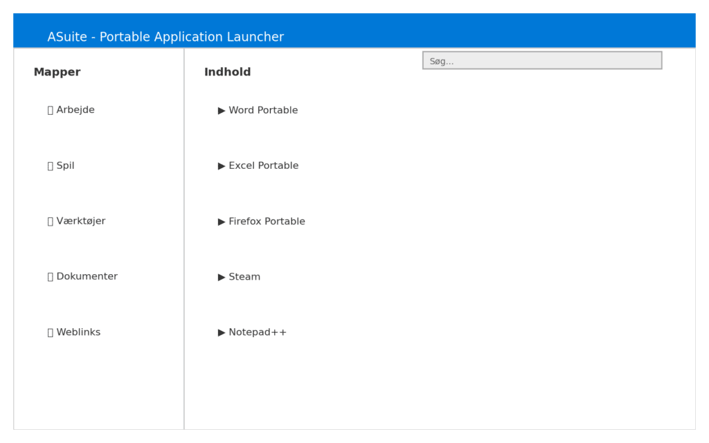 ASuite – gratis programstarter til Windows